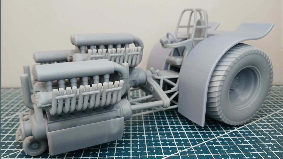 3D Printed 3 Allison Aircraft Engines Powered Super Modified Pulling Tractor 1:25 Scale